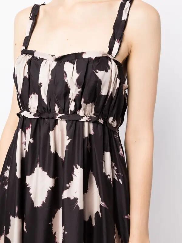 Ulla Johnson Abstract-print Silk Midi Dress