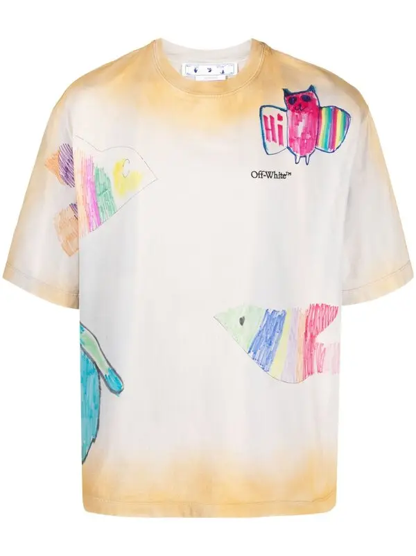 Off-White Cartoon Over Kate-print Cotton T-hirt