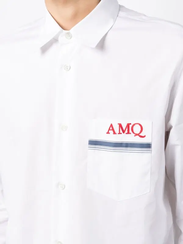 Alexander McQueen Embroidered Monogram Logo Shirt
