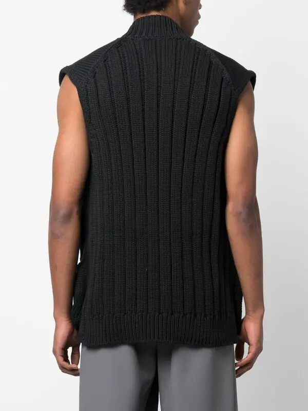 Off-White Multipockets Waffle-knit Gilet