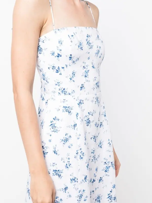 Reformation Christen Floral-Print Linen Dress In White - 30% Off |  Editorialist