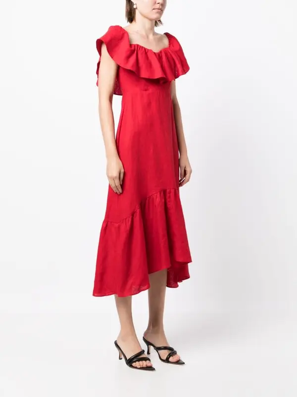 chinese dress ladies Arabella Linen Dress Orange / M