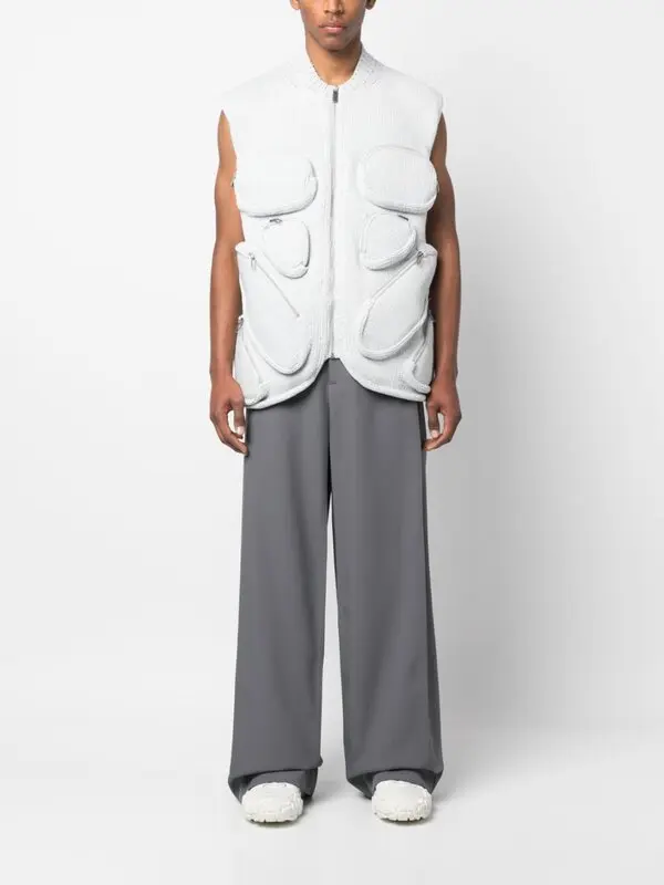 Off-White Multiple-pocket Knit Gilet