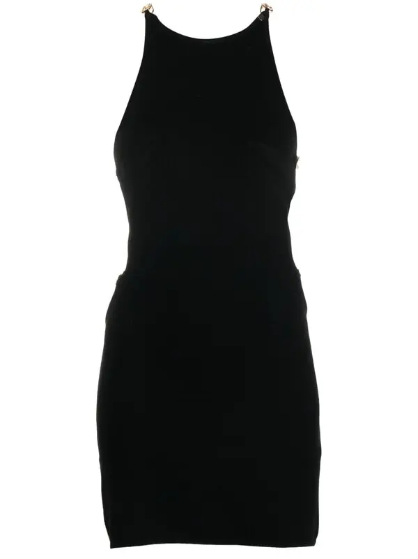NISSA Chain-link Open-back Mini Dress
