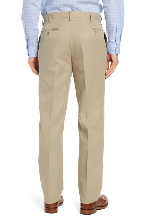 Berle Classic Fit Microfiber Trousers - Tan