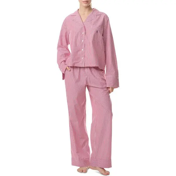 Polo Ralph Lauren Cotton Poplin Pajamas - Classic Red