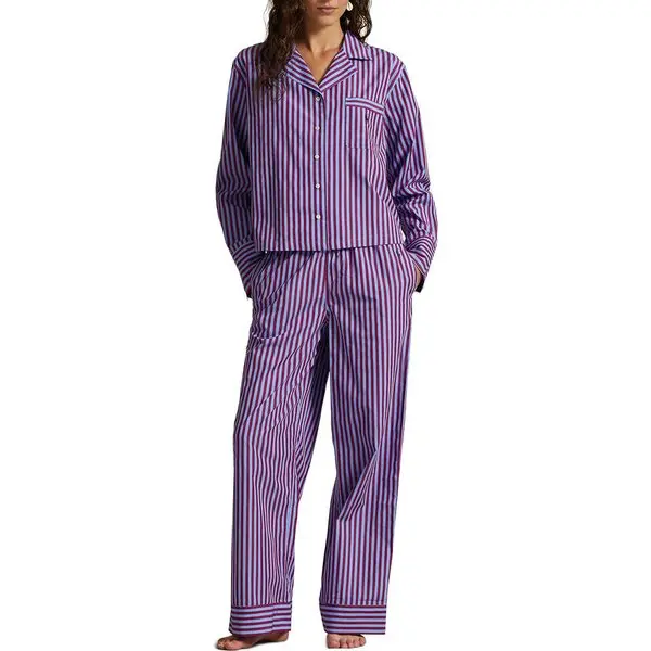 Polo Ralph Lauren Cotton Poplin Pajamas - Raspberry Radiance