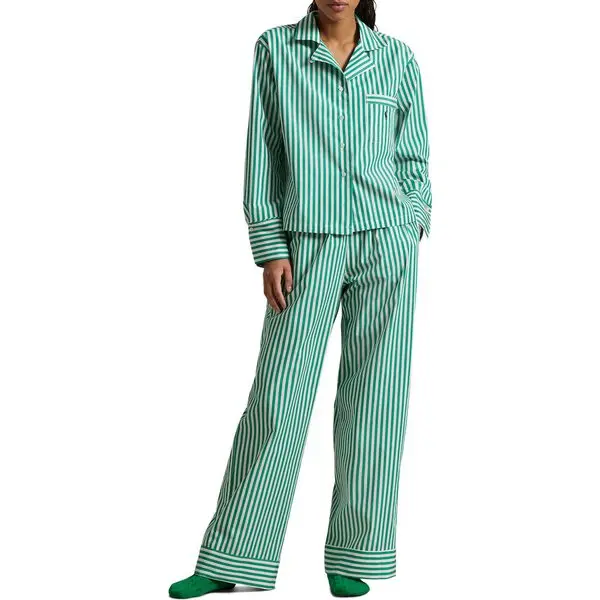 Polo Ralph Lauren Cotton Poplin Pajamas - Vine Green