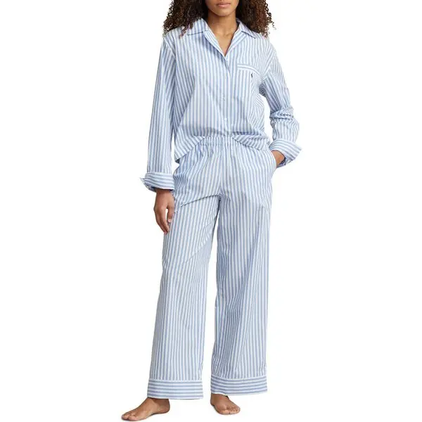 Polo Ralph Lauren Cotton Poplin Pajamas - Wide Stripes