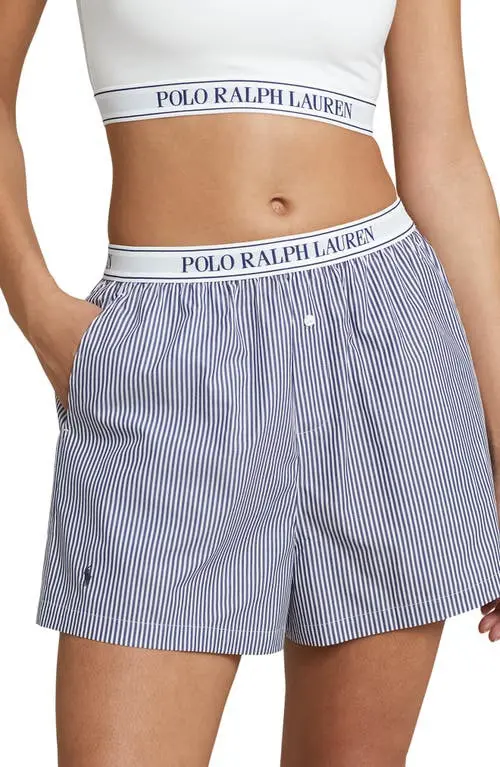 Polo Ralph Lauren Boxer Pajama Shorts - Purple Stripes