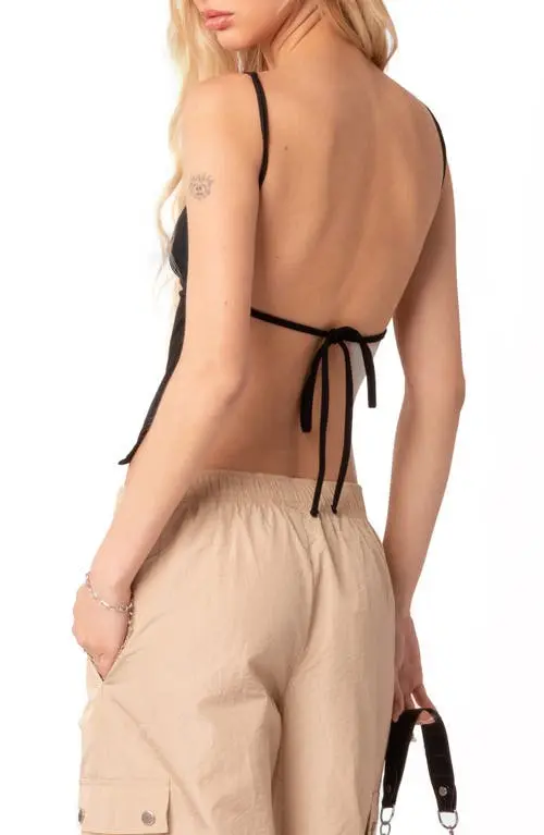 EDIKTED Jinx Open Back Camisole - Black