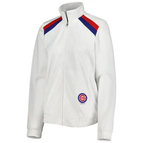 G-III 4HER BY CARL BANKS Chicago Cubs Full-zip Track Jacket