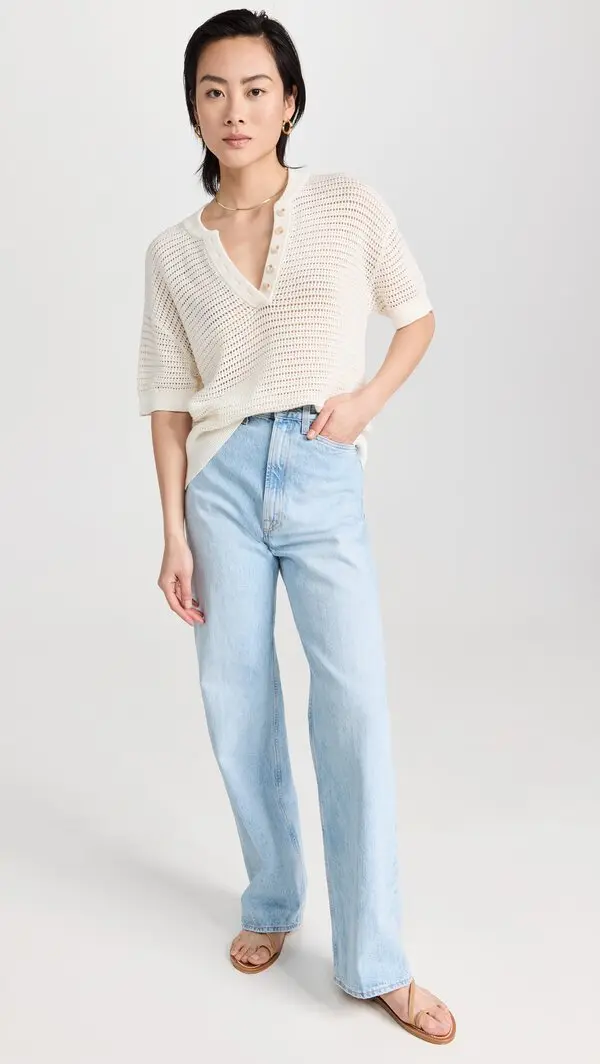 Varley Callie Knit Top - Egret