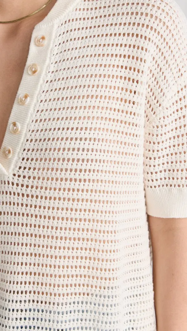 Varley Callie Knit Top - Egret
