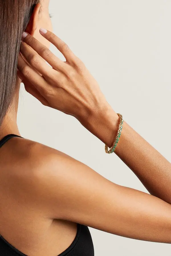 SUZANNE KALAN 18-karat Emerald Cuff