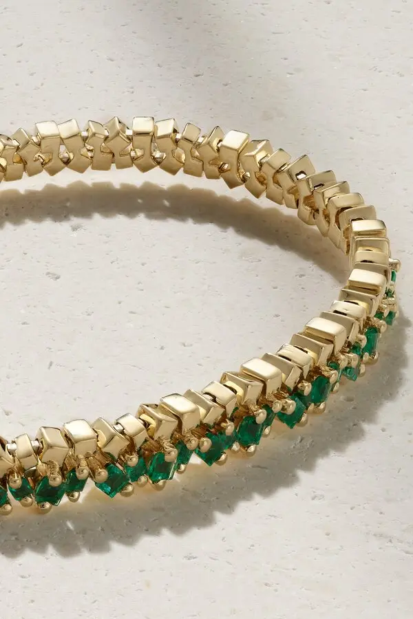 SUZANNE KALAN 18-karat Emerald Cuff