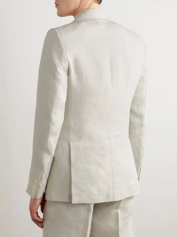 FAVOURBROOK Dawlish Ebury Slim-fit Herringbone Linen Suit Jacket