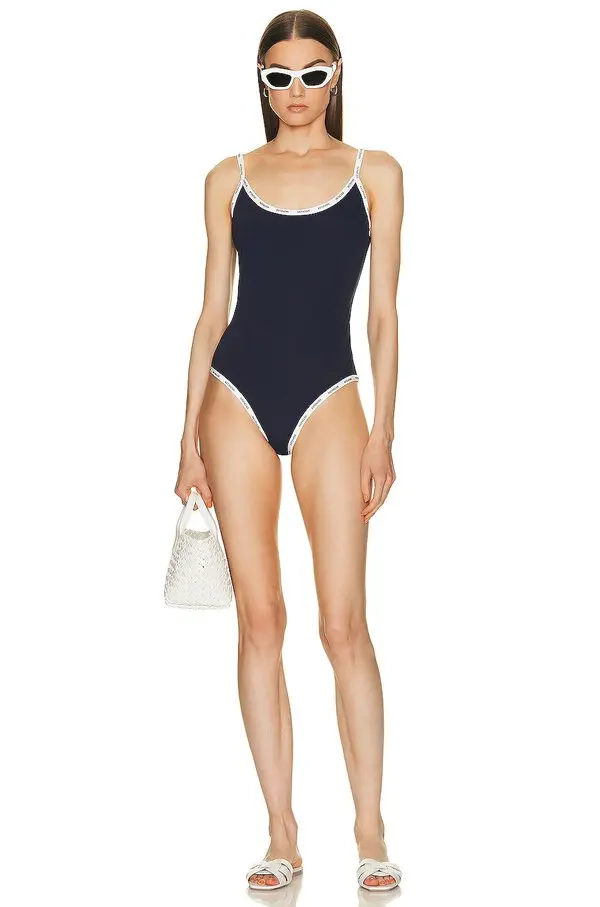 Moncler Scoop Neck One Piece Swimsuit