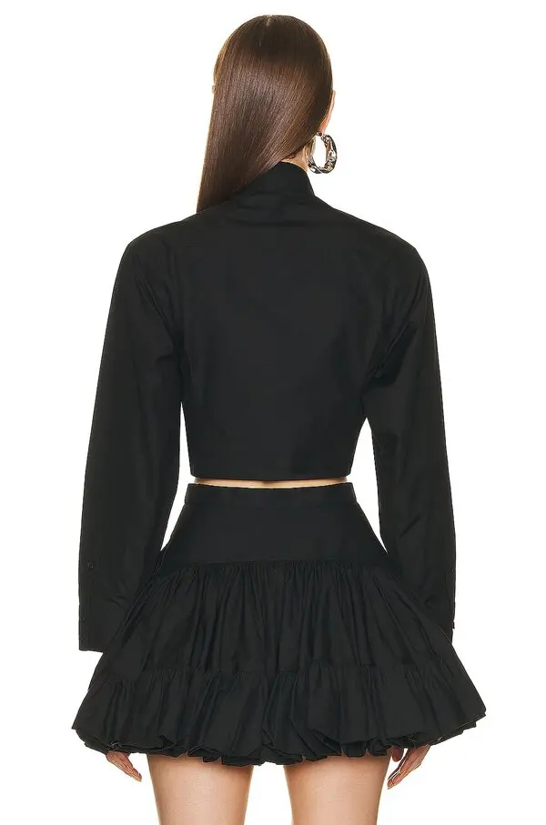 Alaïa Cropped Shirt - Noir