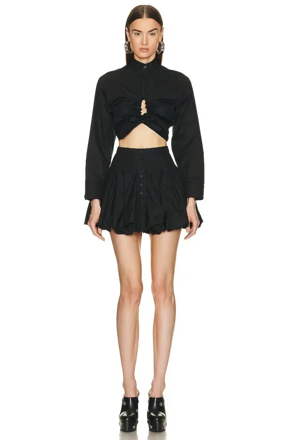 Alaïa Cropped Shirt - Noir