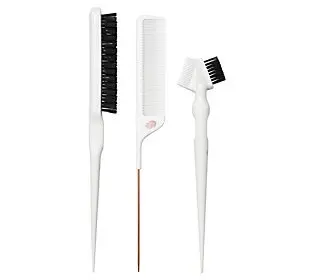 T3 3-piece Brush And Comb Detail Set - One-color