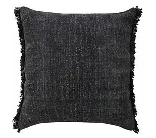 OX BAY TRADING CO. Ox Bay Solid Stonewash Throw Pillow With Fringe - One-color