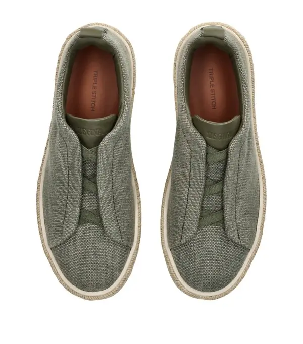 Zegna Triple Stitch Espadrilles - Green