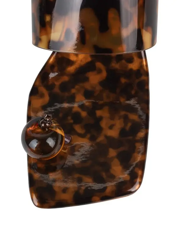 Jeffrey Campbell Latus Sphere Heel Slide Sandals - Tortoise