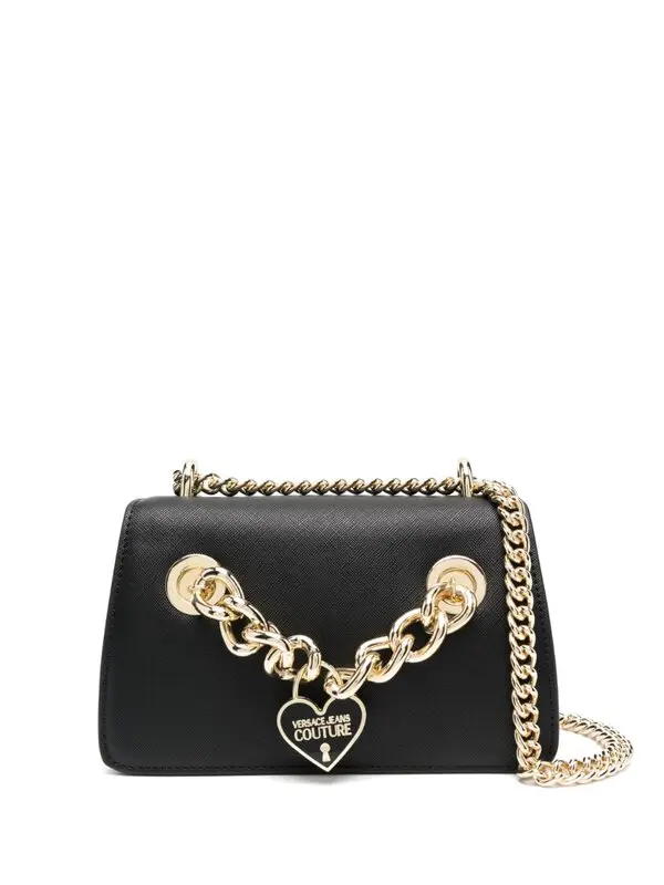 Versace Logo-charm Chain-embellished Crossbody Bag