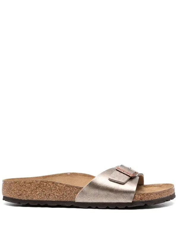 BIRKENSTOCK Madrid Metallic-effect Leather Sandals