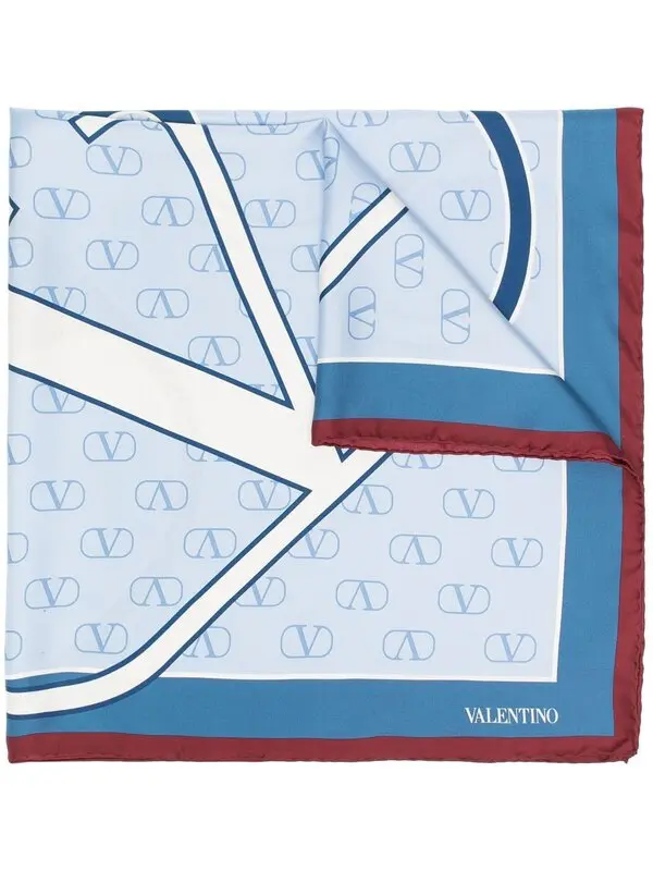 Valentino Garavani Monogram Logo Silk Scarf