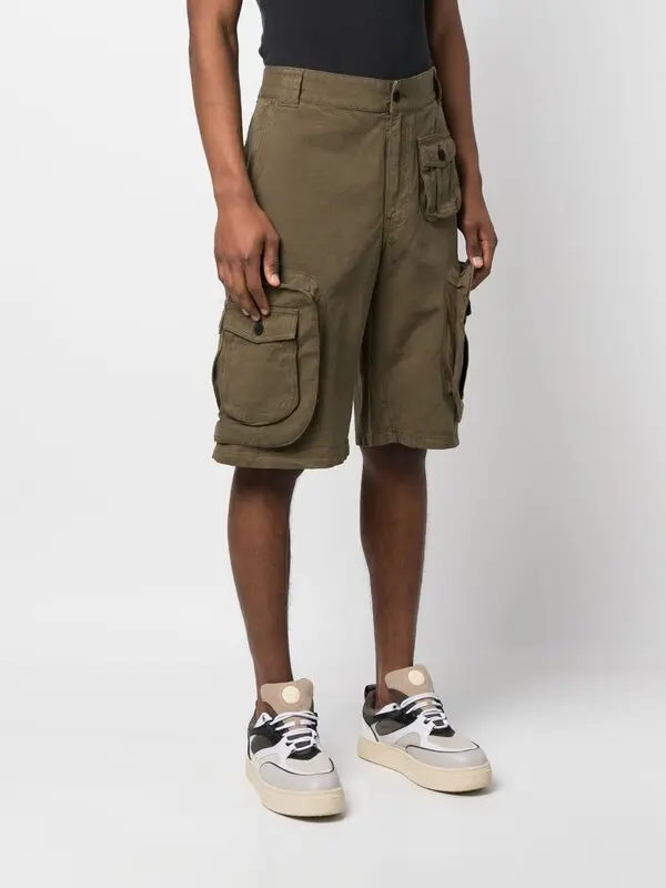 Heron Preston Logo-patch Cargo Shorts - Green