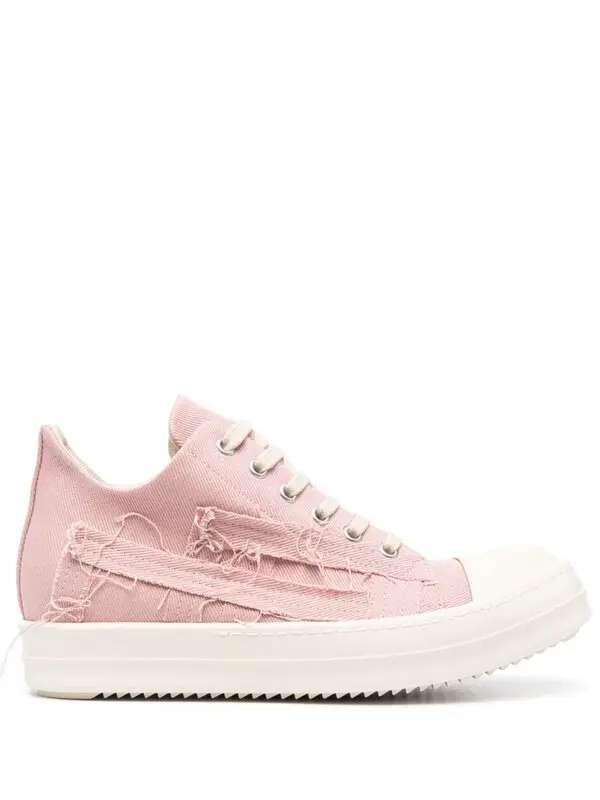 Rick Owens Slashed Low-top Sneakers