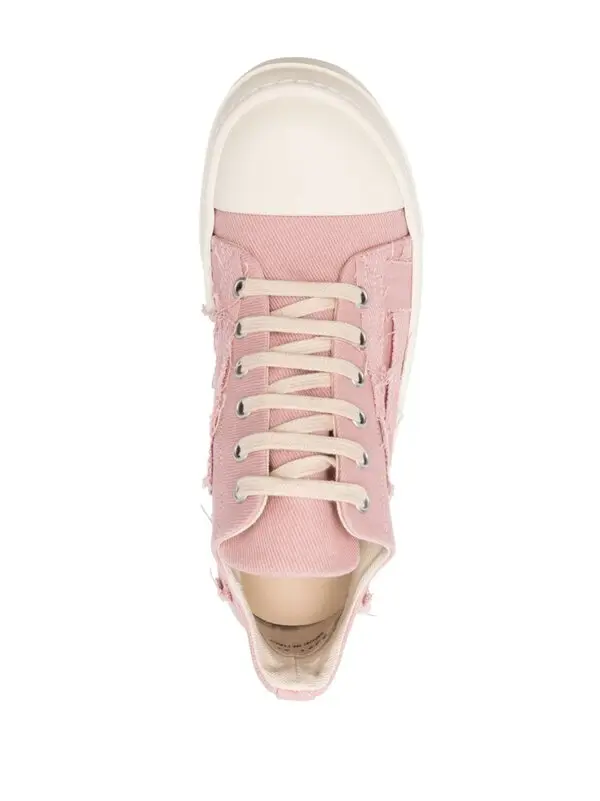Rick Owens Slashed Low-top Sneakers