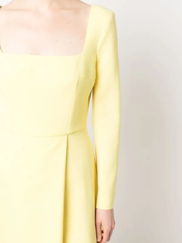 EMILIA WICKSTEAD Long-sleeve Flared Midi Dress