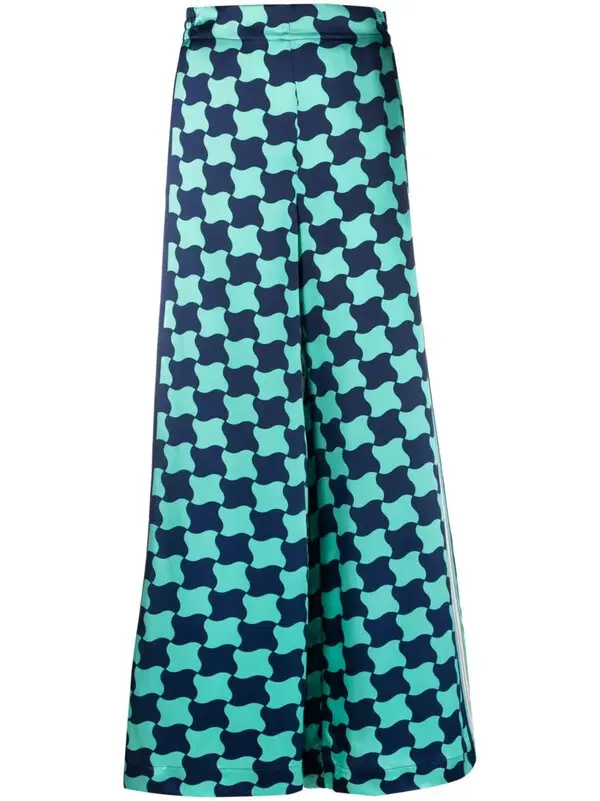 Casablanca Pool Tile Silk Trousers