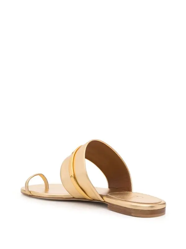 MALONE SOULIERS Open-toe Leather Flat Sandals