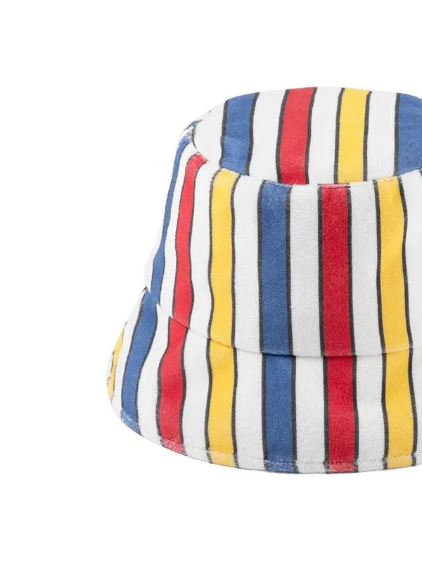 Lack Of Color Stripe-pattern Bucket Hat