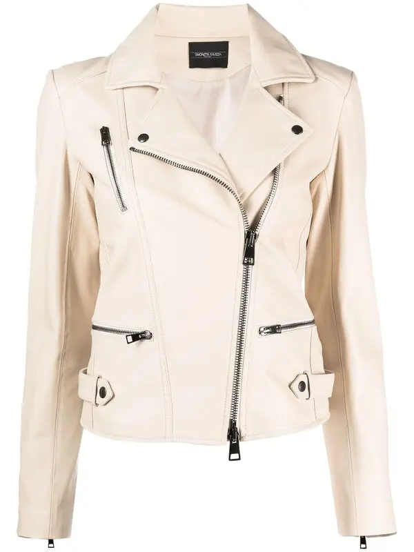 Simonette Ravizza Leather Biker Jacket