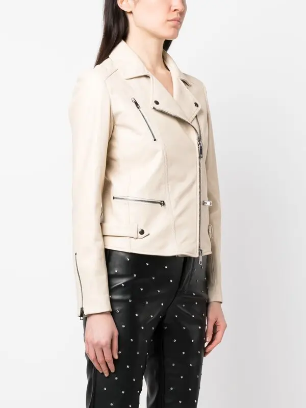Simonette Ravizza Leather Biker Jacket