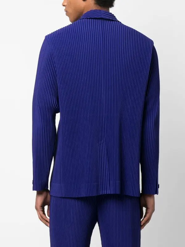 Issey Miyake Ribbed Single-breasted Blazer