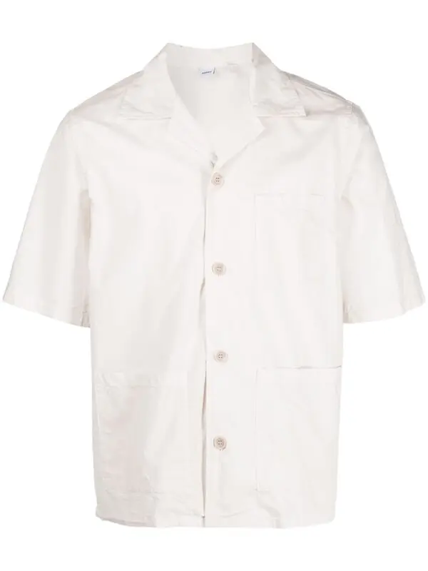 Aspesi Short-sleeve Cotton Shirt - Neutrals