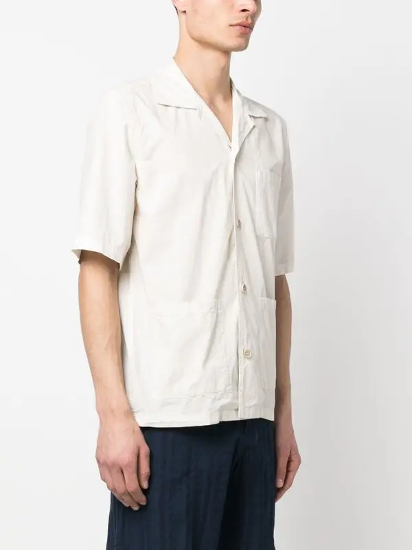 Aspesi Short-sleeve Cotton Shirt - Neutrals