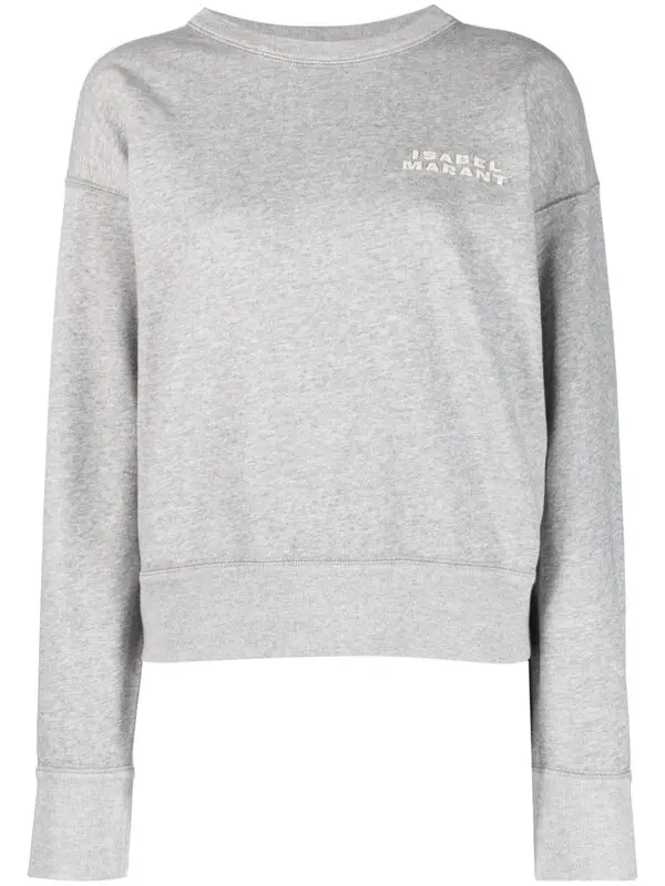 Isabel Marant Étoile Shad Logo-embroidered Sweatshirt - Grey