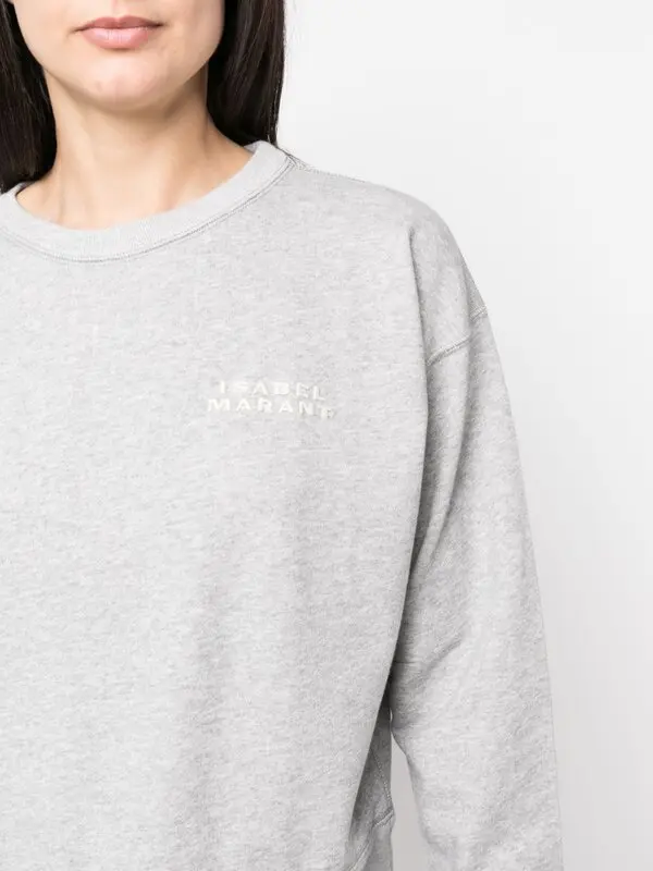 Isabel Marant Étoile Shad Logo-embroidered Sweatshirt - Grey