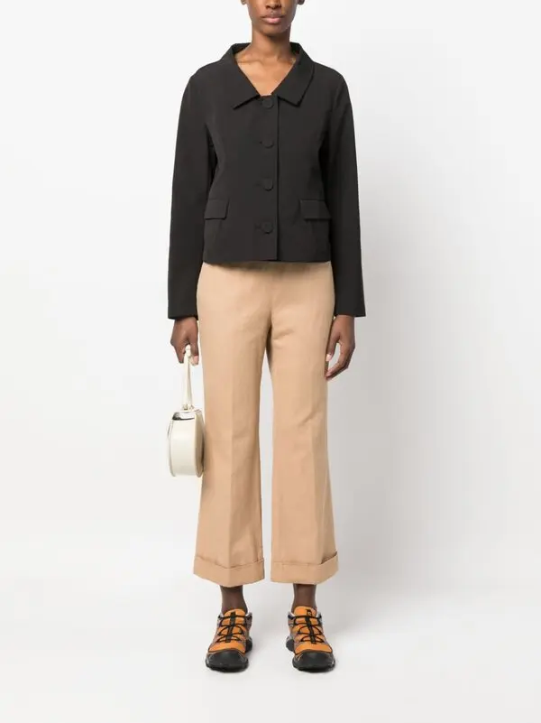 Aspesi Cropped Flared Trousers - Neutrals