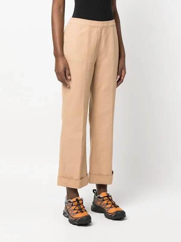 Aspesi Cropped Flared Trousers - Neutrals
