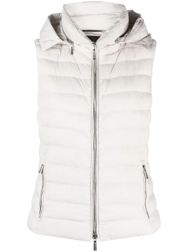 MOORER Padded Gilet With Detachable Hood