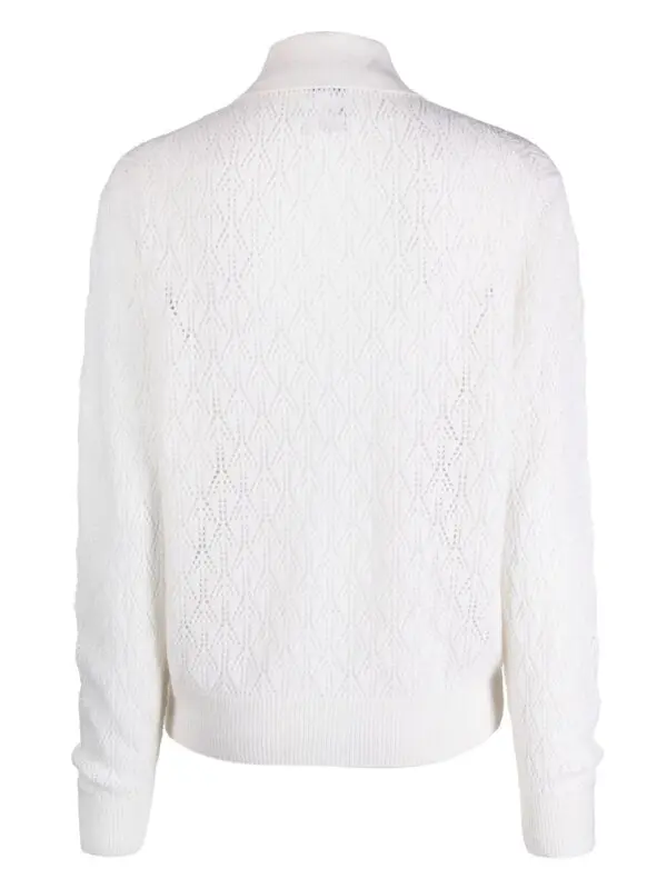 BARRIE Pointelle-knit Cashmere Top - Neutrals