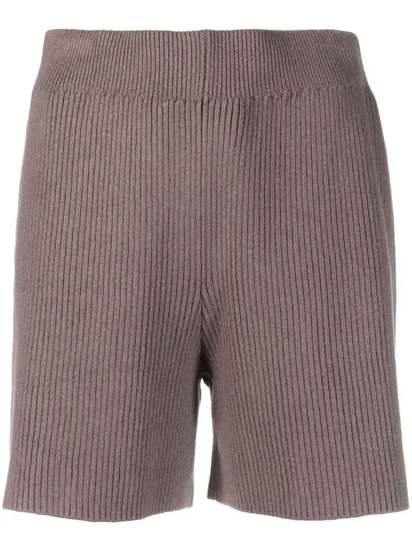 JOSEPH Ribbed-knit Silk-blend Thigh-length Shorts